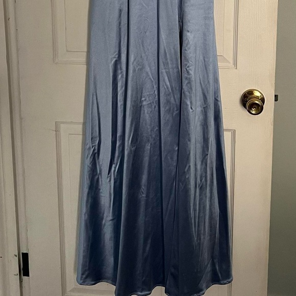 Macy's | Dresses | Macys Satin Light Blue Dress | Poshmark